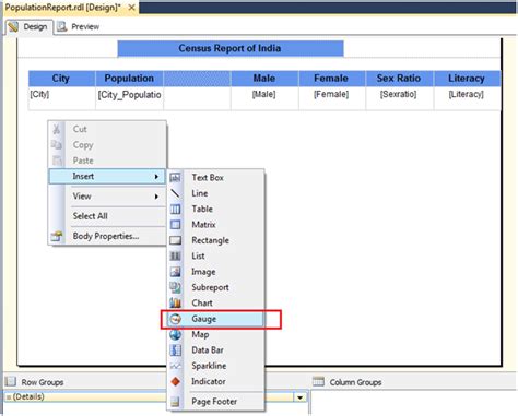 sql server reporting service ssrs by subbareddy microsoft certified how to add gauge data