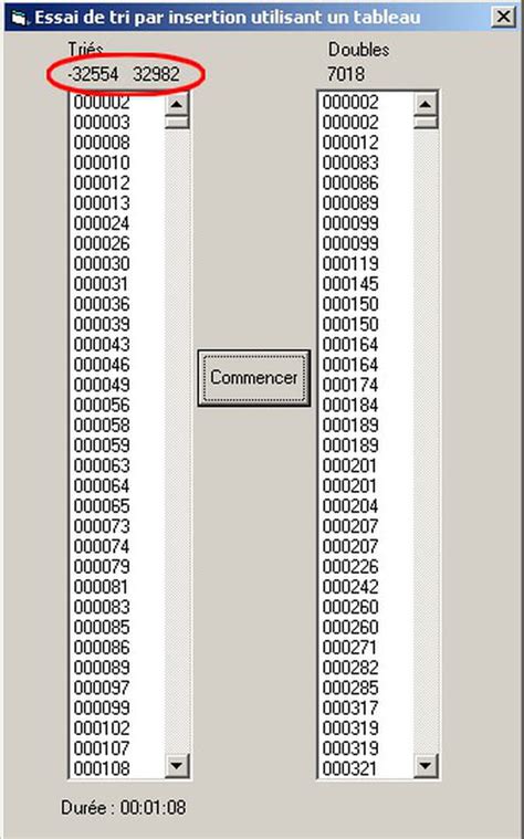 visual basic vb tri par insertion codes sources