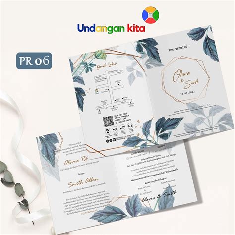 Jual Undangan Kita Undangan Pernikahan Bc Pr Series Lipat Softcover