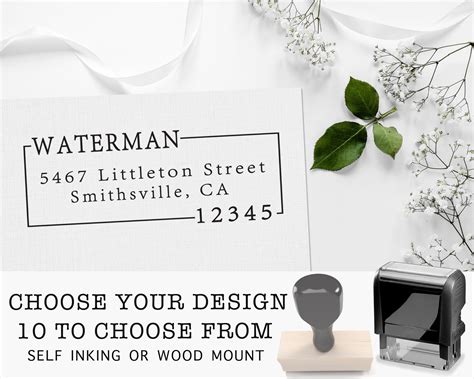 Address Stamp Self Inking Return Address Stamp Etsy Return Address