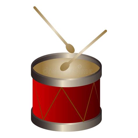 Esquema Aislado Del Tambor Instrumento Musical Ilustración del Vector