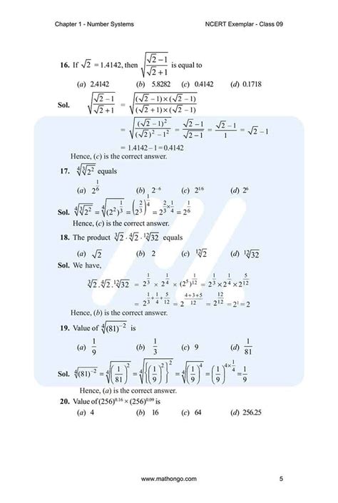 NCERT Exemplar For Class 9 Maths Chapter 1 MathonGo