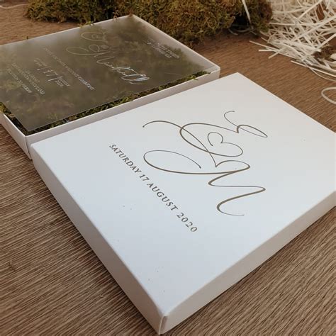 Invitación de boda de lujo invitaciones de acrílico Etsy España