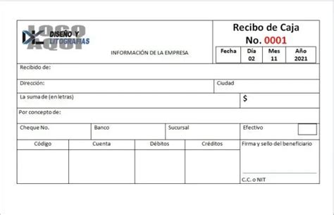 Recibos De Caja Y Recibos De Caja Menor Para Descargar Gratis