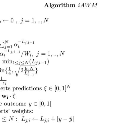 the incrementally adaptive weighted majority algorithm iawm of [acbg00] download scientific