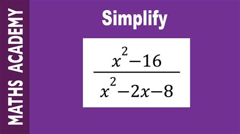 how to simplify fractional algebraic expressions youtube