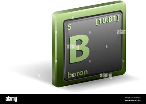 Boron Chemical Element Chemical Symbol With Atomic Number And Atomic