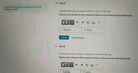 Solved Use The Molar Volume To Calculate Each Of The Chegg
