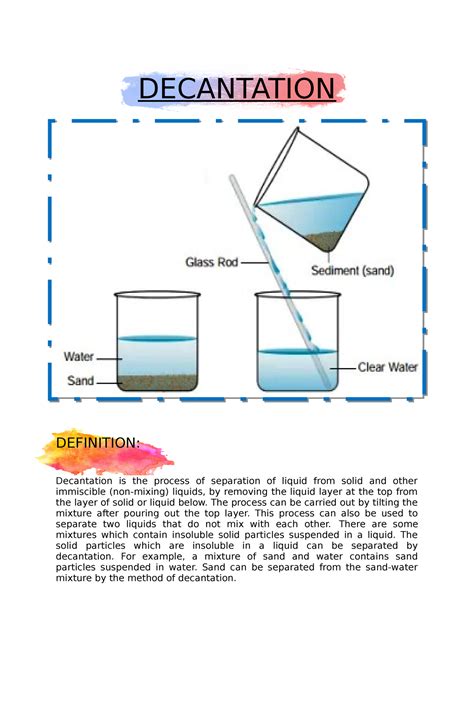 Decantation Task DECANTATION DEFINITION Decantation Is The