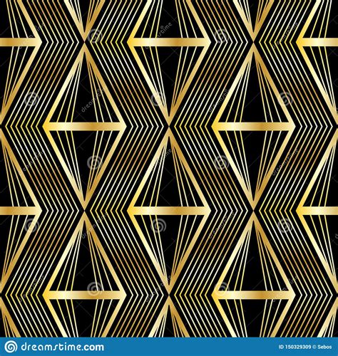 Teste Padr O Dourado Geom Trico Sem Emenda De Art Deco Contexto Da