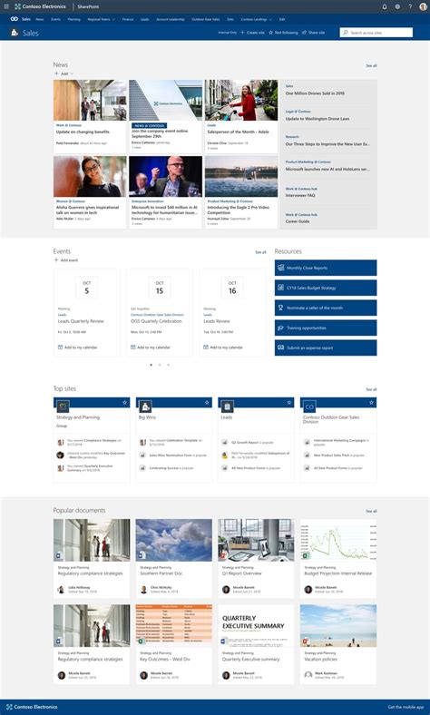 SharePoint Site Examples Built With Out Of The Box Features 57 OFF