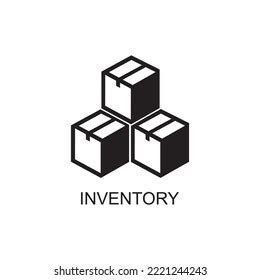 Inventory Control Icon Monochrome Simple Business Stock Vector Royalty