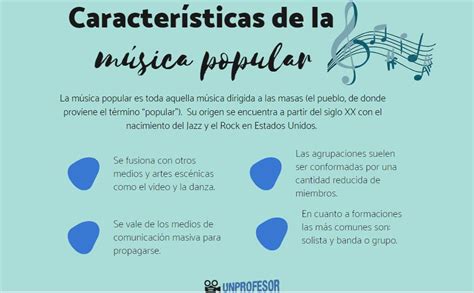 13 características de la MÚSICA popular RESUMEN