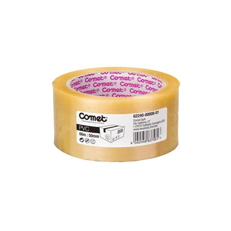 Nastro Adesivo 5 Cm X 66 M PVC Trasparente Comet 62240 00008 0