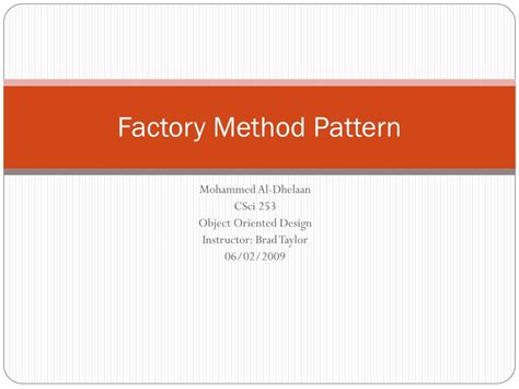 ppt factory method pattern powerpoint presentation free download id 1580547
