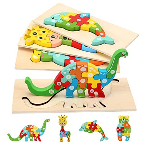Holzpuzzle für Kleinkinder von 1 3 Jahren Montessori Spielzeug für