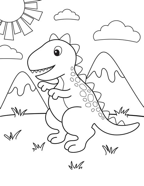 T Rex Beim Gehen Ausmalbilder Kostenlos Herunterladen Ausdrucken Oder