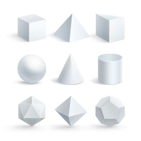 Premium Vector Illustration Of Cube Prism Cylinder Cone Sphere