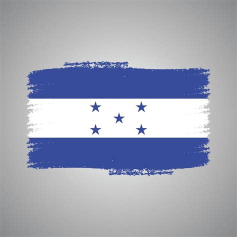 Bandeira De Honduras Pincel Pintado De Aquarela 3796377 Vetor No