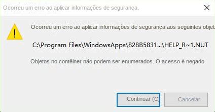 Como resolver o prompt do Windows Não é possível enumerar objetos no