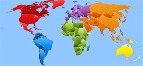 Seven Continents Of The World Map Blank World Map World Map