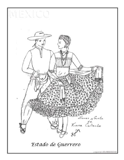 Dibujos Para Colorear De Trajes Tipicos De Mexico Imagui
