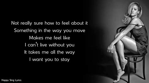 Stay Rihanna Ft Mikky Ekko Lyrics Youtube