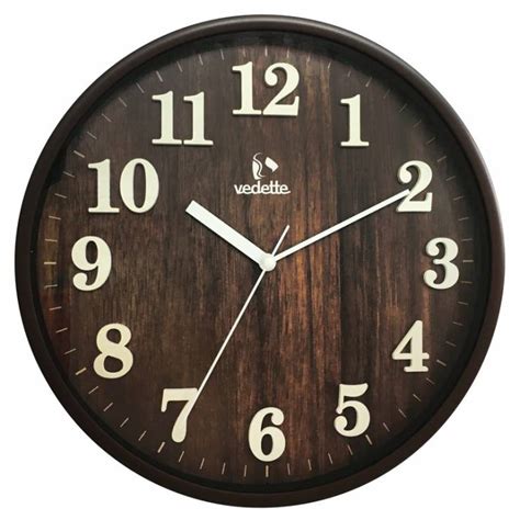Horloge murale moderne façon bois La Boutique de la Pendule