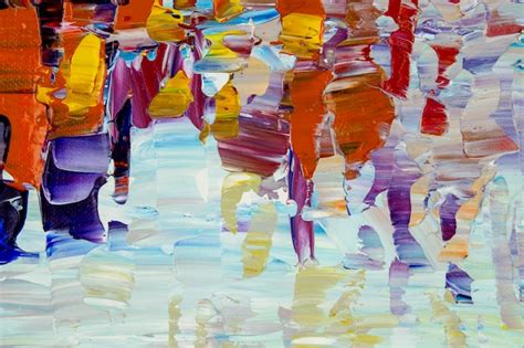 Premium Photo Abstract Colorful Oil Painting On Canvas Texture Hand