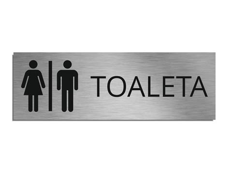 Tabliczka Toaleta damsko męska koedukacyjna 8x24cm NS0824101029