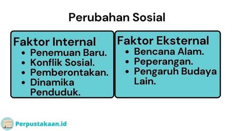 7 Faktor Internal Dan Eksternal Penyebab Perubahan Sosial