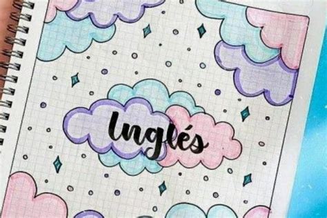 Portadas de inglés fáciles bonitas para colorear