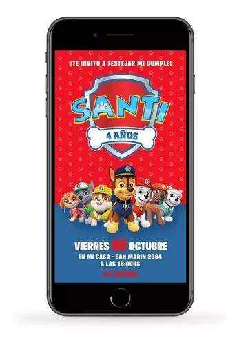 Invitación Digital De Paw Patrol en venta en La Plata Bs As G B A Sur
