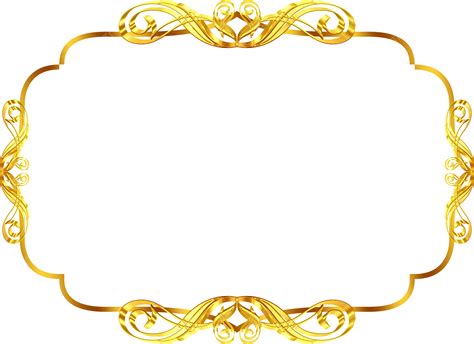 Marco De Adornos Dorados De Lujo PNG Adornos De Lujo Dorado