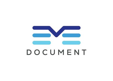 Letter M Document Monogram Logo Design Vector Template 36381525 Vector