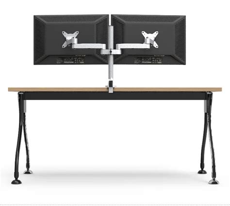 Aluminum Alloy Full Motion Dual Monitor Mount Holder Stand With Cable