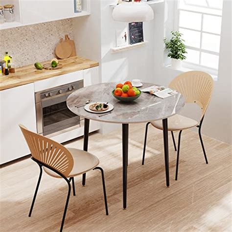 Buy IVO Kitchen Dining Table Marble Op Round 80cm Modern Sintered