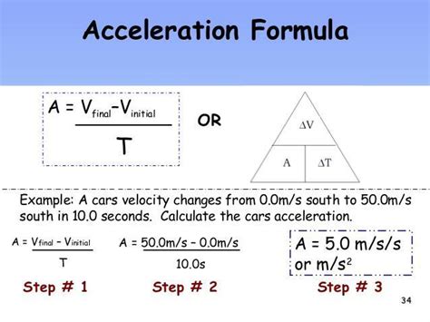 What Is The Formula To Calculate Acceleration Brainly