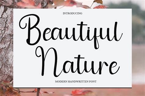 Beautiful Nature Font By Nya Letter Creative Fabrica