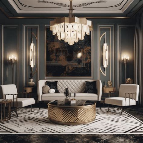A Living Room Filled With Furniture And A Chandelier