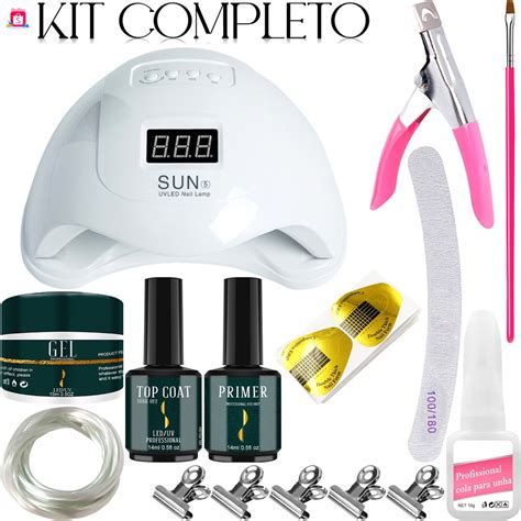 Kit Completo e Reposição Manicure Iniciante Alongamento Cabine Estufa