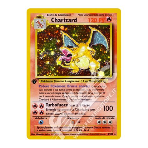 004 102 Charizard Holo Prima Edizione IT MINT Federicstore