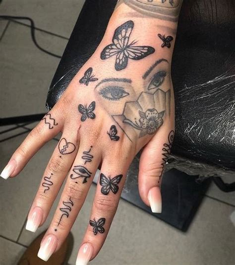 Enticing Simple Pretty Hand Tattoos