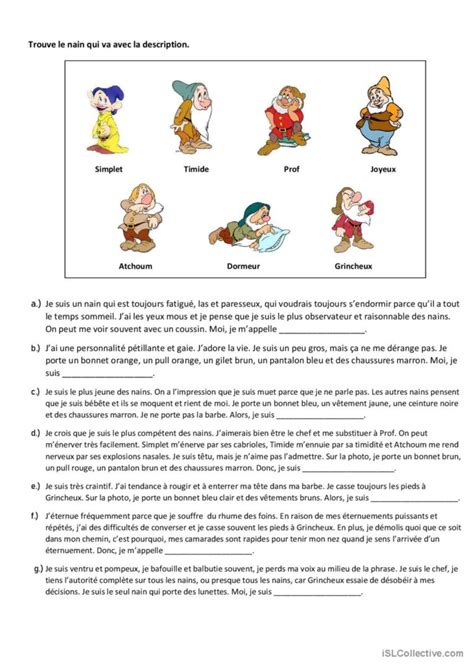 Les Contes Compr Hension G N Rale De English Esl Worksheets Pdf Doc