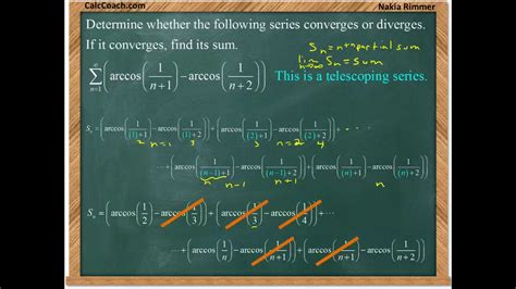 Telescoping Series Example Youtube