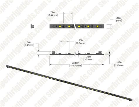Narrow Rigid LED Light Bar W High Power 3 Chip SMD LEDs 690 Lumens