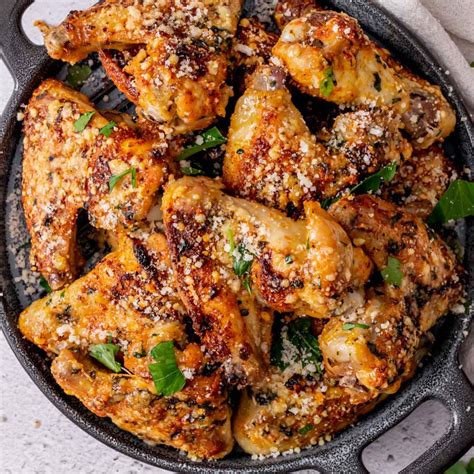 Garlic Parmesan Wings Crispy And Oven Baked