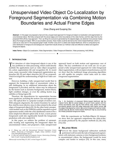 pdf unsupervised video object localization by foreground segmentation via combining motion