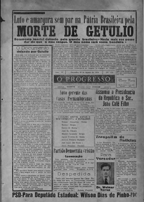 A morte de Getúlio Vargas causou comoção no País ele criou a Colônia