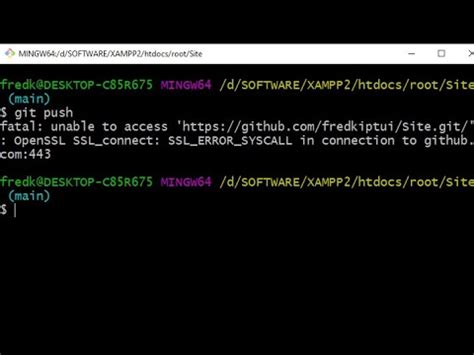 Fix Fatal Unable To Access GitHub OpenSSL Connection Was Reset In